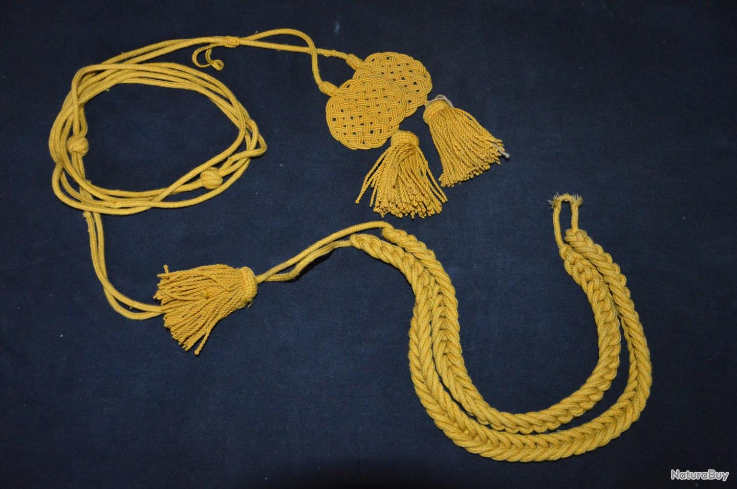 CORDON RAQUETTE CAVALERIE-COIFFURE & DOLMAN- EPOQUE 1° EMPIRE OU ...
