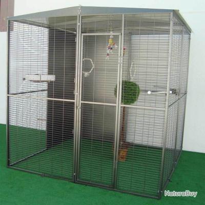 Voliere 2x2x2m voliere ara cage perroquet gris gabon amazon cacatoes ...