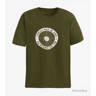 T shirt Tir Sportif Je peux pas je vais au stand de tir Army Blanc ...