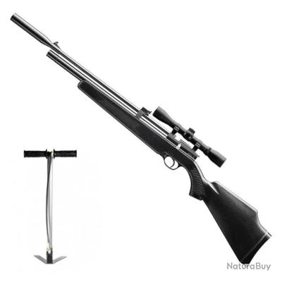CARABINE PCP SNOWPEAK PR900R SYNTHÉT. + Lunette 3-9x40 MilDot + pompe ...