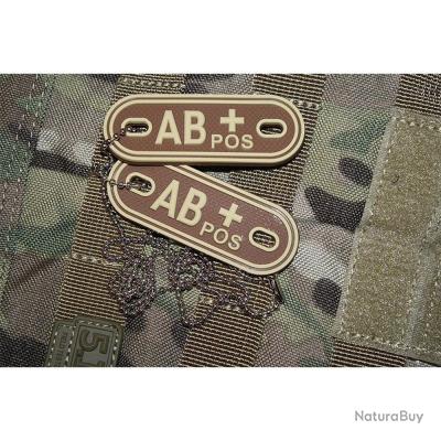 Patch AB+ tour de cou 70 X 25 mm Gomme 3D oryx - Insignes en tissu ...