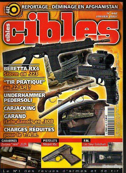 Cibles 442 . beretta rx4 storm, mauser hsc, pm steyr, silencieux ...