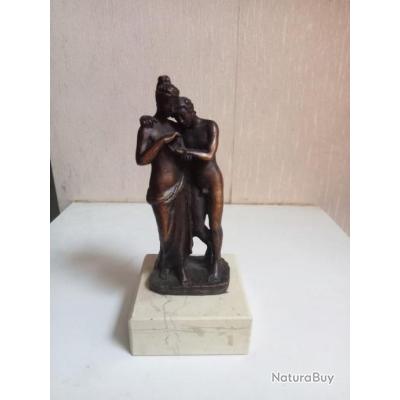 Sculpture statue en bronze reproduction amour et psyché hauteur 17 cm ...