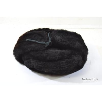 Ancienne shapka chapka noire usure visible Années 1940 1950 RUSSE ...