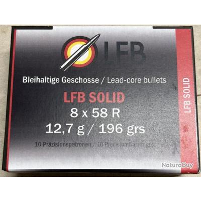 Munitions LFB calibre 8x58 R TMR 12,7 g. boite de 10 munitions - Balles ...