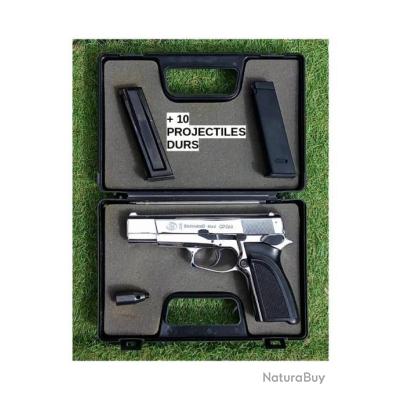 MAGNIFIQUE Pistolet BROWNING GP DA 8mm K de 1992 avec 2 CHARGEURS + 10 ...