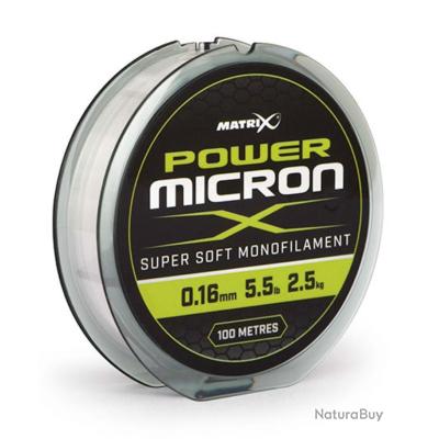 MATRIX FIL DE PÊCHE POWER MICRON X 100M MATRIX 0,18mm 100m - Nylons ...