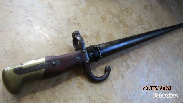 Baionnette jus monomatricule fusil Gras fourreau Manufacture d'armes St ...