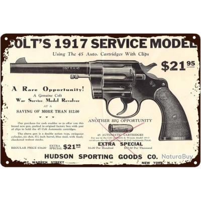 PLAQUE METAL COLT 1917 MODELE ARMEE - Plaques de garde (12347952)