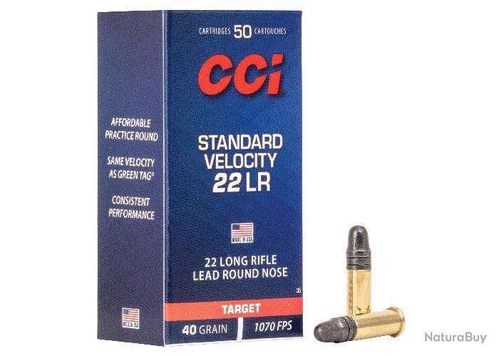 CCI - 22 LR STANDARD VELOCITY 40gr (50) - Munitions - Balles 22LR ...