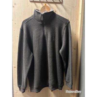 SWEAT COL ZIPPE CHOCOLAT - Pulls et sweats Outdoor (12623772)