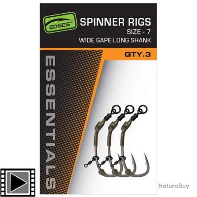 Hameçon Fox Edges Spinner Rig (par 3) n° 6 - Hameçons (12632803)