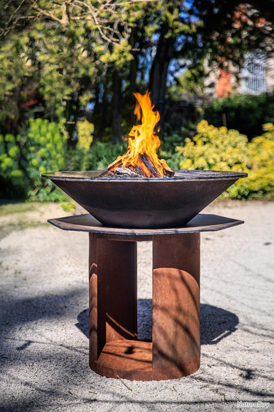 Opé - AG ! Brasero plancha à bois sur pied Random Fire Ball 100 cm ...