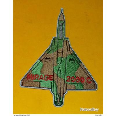 TISSU PATCH : MIRAGE 2000 C , HAUTEUR 15 CM , BON ETAT VOIR PHOTO ...