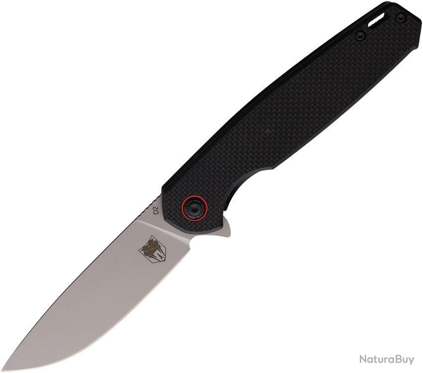 Couteau CobraTec Talon Liner Lock Lame Drop Point Acier D2 Manche G-10 ...