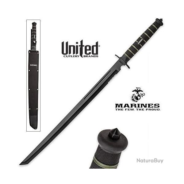 Epée Sabre de combat USMC Blackout avec fourreau - Sabres (13209726)