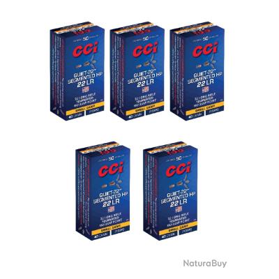 250 MUNITIONS CCI calibre 22LR Quiet-22 Segmented HP 40 grains - 5 ...