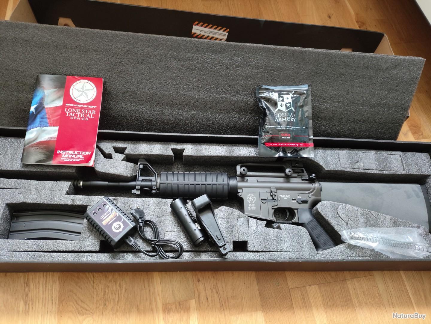 AIRSOFT ÉQUIPÉ Fusil Lone Star M16 AEG Full Metal Evolutions (voir ...