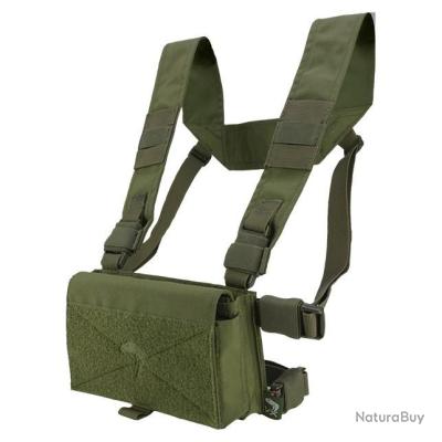 CHEST RIG VIPER DOUBLE COMPARTIMENT VELCRO VERT - Gilets tactiques ...