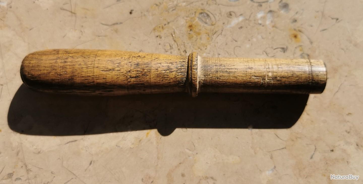 Ancien bourroir pousse bourre en bois pour calibre 16 rechargement ...