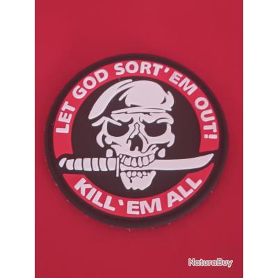 ÉCUSSON BRODÉ SKULL LEGIONNAIRE SYSTÈME SCRATCH 8CM - Ecussons - Patch ...