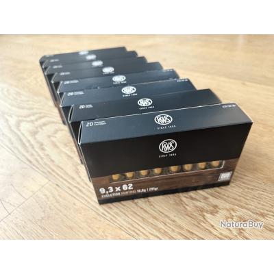 RWS 9.3x62 Evolution Hunting 18.8 gr 291 grains - Balles Calibre 9.3x62 ...