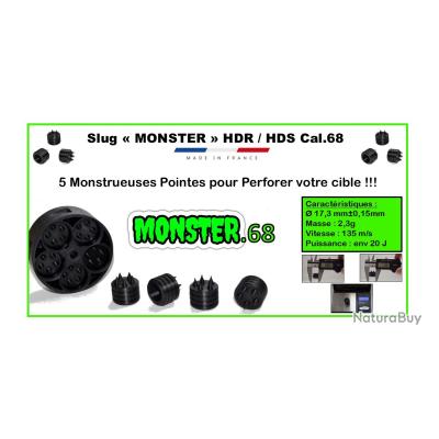.68 MONSTER x100 // Slugs cal. 68 HDR & HDS // lot de 100 Slugs ...