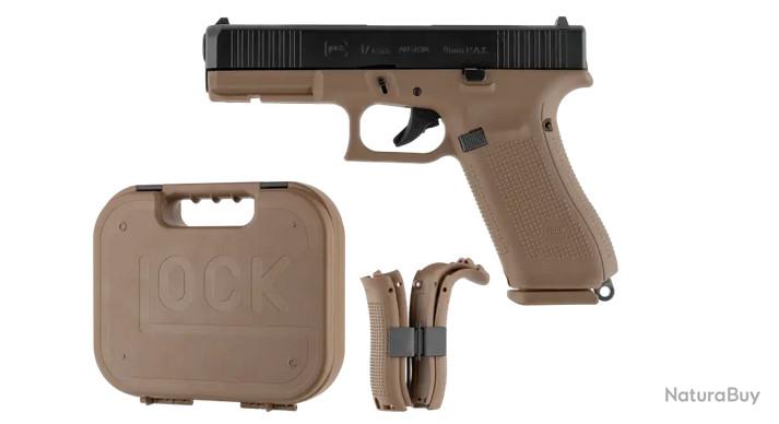 PIST GLOCK 17 GEN5 CAL 9 MM PAK COYOTE edition limitee french army lock ...