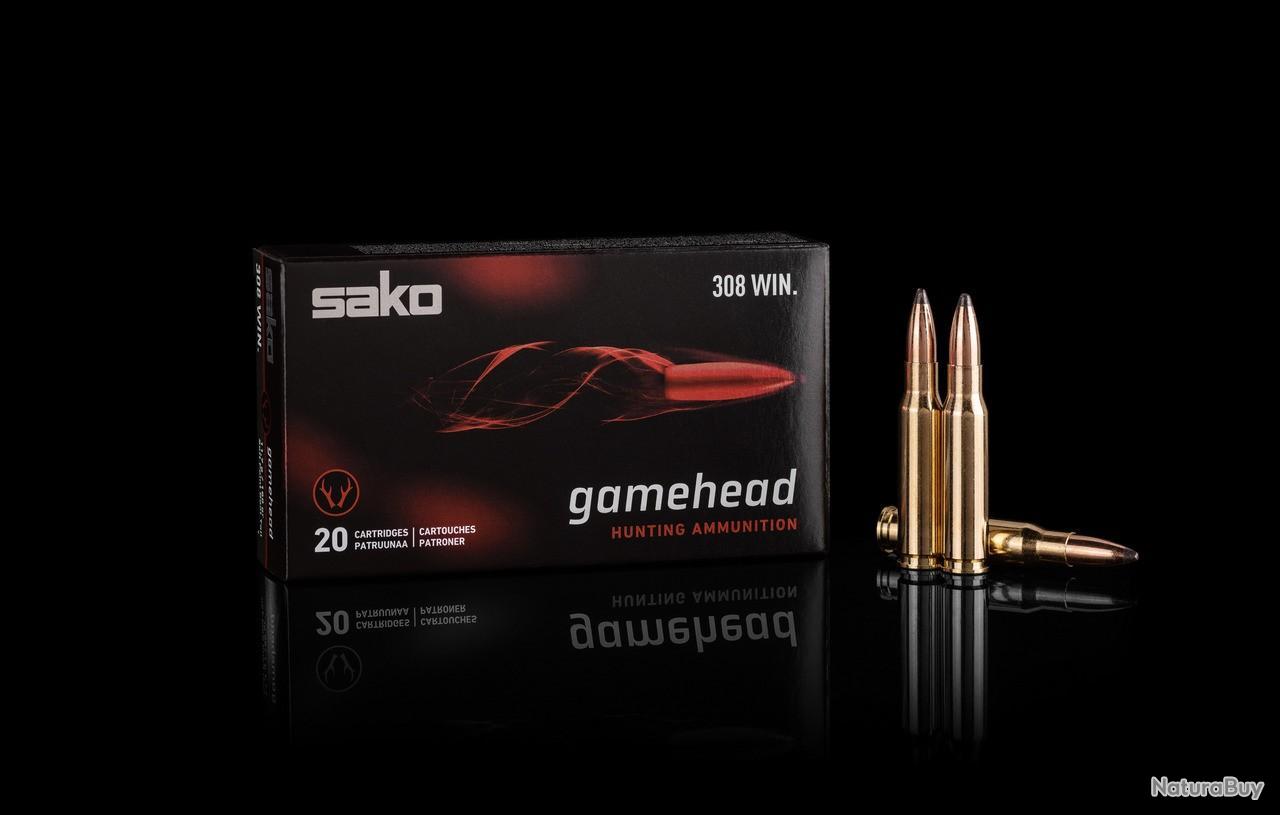 CARTOUCHES SAKO 308WIN 11.7G 180GR GAMEHEAD SP BOITE 20 - Balles ...
