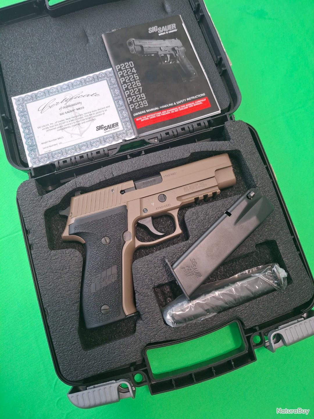 SIG SAUER P226 MK25 NAVY TAN (version SEAL) - Pistolets de Catégorie B ...