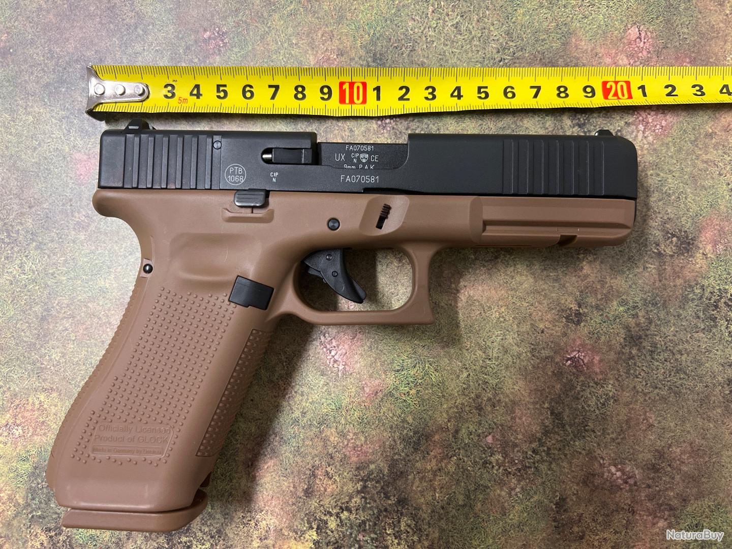 PIST GLOCK 17 GEN5 CAL 9 MM PAK COYOTE lock perfection avec 1 boîte ...