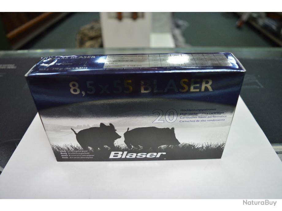 1 BOITE DE 20 MUNITIONS BLASER CALIBRE 8.5X55 BLASER NORMA SOFTPOINT ...
