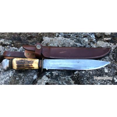 Grand couteau de chasse type bowie fabrication SOLWA Solingen GERMANY ...