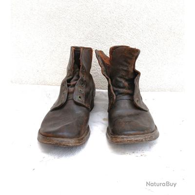 Paire de brodequin US WW1 - Rangers et bottes militaria (13877972)