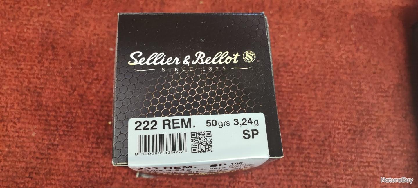 100 BALLES SELLIER&BELLOT - 222 REM - SP - 50GRS - Balles Calibre 222 ...