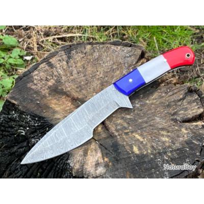 Couteau forgé damas LLF série COMMANDO 30cm édition patriote enchère ...