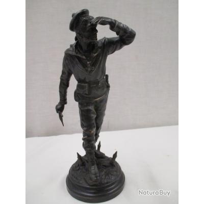 Super - soldat en bronze - marin du - LE BAYARD - haut 23 cm signé - C ...