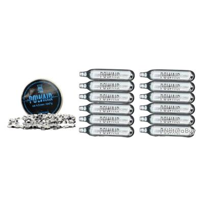 Pack rechargement 500 Plombs + 12 capsules CO2 - Cartouches et ...