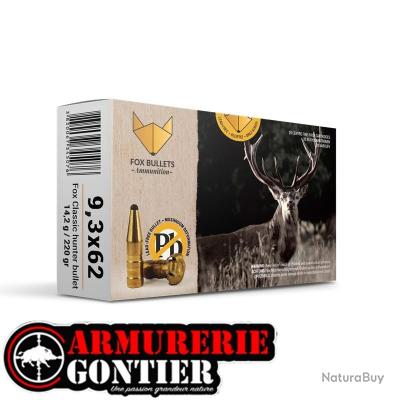 Munitions FOX BULLETS CLASSIC HUNTER 9.3X62 220GR/14.2G - Balles ...