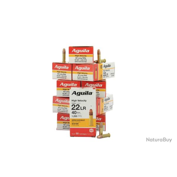 Boite de Munition Aguila High Velocity 22LR 40gr x2000 - Munitions ...