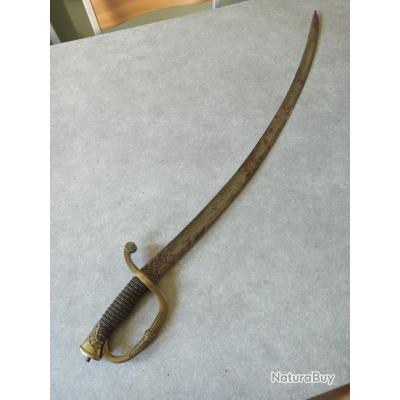 Sabre bancal sans fourreau sans pommeau, époque XIXé- à identifier ...
