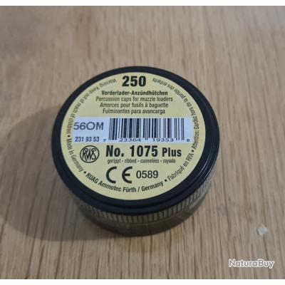 Boîte de 250 amorces RWS 1075 Plus - Amorces poudre noire (14005330)