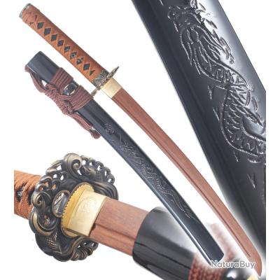 Danzan Wakizashi Dragon Epee en Bois Sabre Entrainement Wakizashi ...