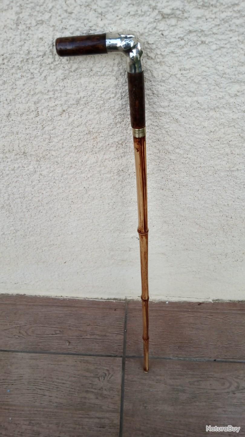 ANCIENNE CANNE EPEE AVEC POIGNEE BOIS ET COUDE ARGENT ( poinçons ...