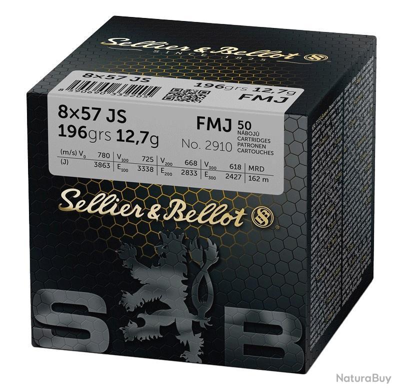 CARTOUCHES SB 8x57 JS FMJ 196gr x50 - Balles Calibre 8x57JS (15236832)