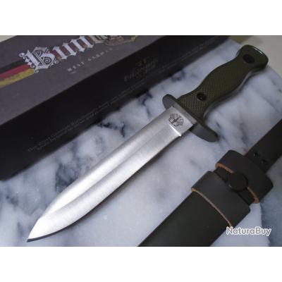 Couteau De Combat Bundeswehr Military Lame Acier Carbone Manche ABS ...