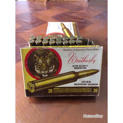 Munitions 340 Weatherby Magnum soft point 200 grain - Balles Calibres ...