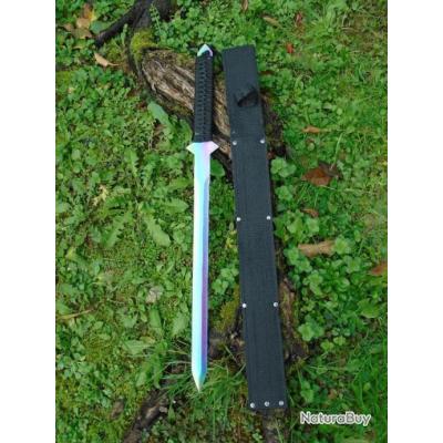 Sabre Ninja Katana Lame Tanto Lame Acier 3Cr13 Manche Corde Tressée ...