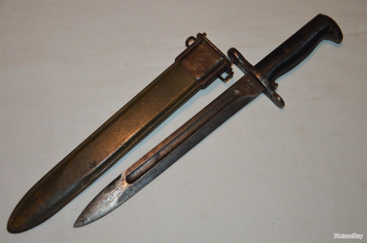 BAIONNETTE AMERICAINE MODELE M1 RARE FABRICATION PAL FUSIL US GARAND ...