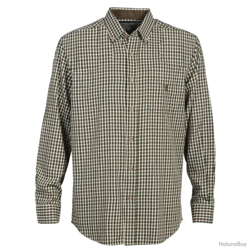 CHEMISE DE CHASSE ENFANT A CARREAUX MARRON VERT - 12 ANS - PERCUSSION ...